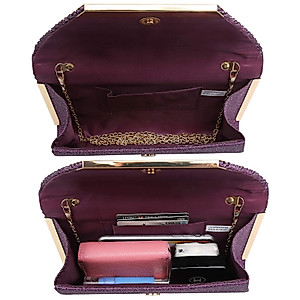 Dasein Women Evening Bags Wedding Purses Handbags Party Clutches Cocktail Prom Formal Clutch with Glitter