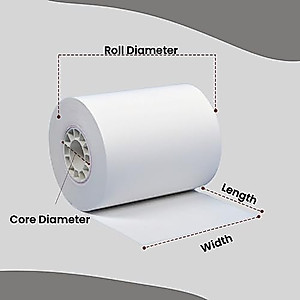 BAM POS Thermal Receipt Paper - Crisp & Clear Images, BPA Free - Ideal for First Data FD50 & FD100TI, Credit Card Machines - Pack of 50 Rolls