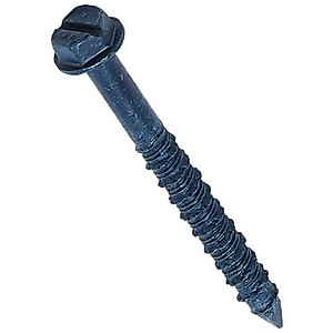 ITW Brands 24325 1/4" x 2.25", Steel, Hex Washer Head Concrete Anchors, Silver
