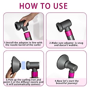 YTCHYYSK Diffuser and Adaptor for Dyson Airwrap Diffuser Attachment Compatible with Dyson Converting Styler to Hair Dryer