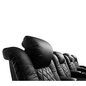 Valencia Tuscany Recliner | Premium Top Grain Italian Nappa 11000 Leather, Power Reclining, Power Lumbar Support, Power Headrest (Single Recliner, Black)
