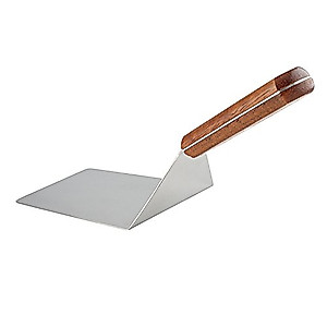 8” Extra-Large Sturdy Stainless Steel Spatula with Strong Wooden Handle – Professional Food Flipper Scraper for Grilling, Cooking, Baking Cakes & Cookies for Your Home Kitchen and Restaurants