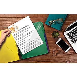 24 Pocket Poly Spiral Project Organizer, Heavy Duty, with Back Cover Utility Pouch, 1/3 Cut Tabs, 12 Tab Color Dividers, Clear View Front Cover, Letter Size, Project Folder, by Better Office Products