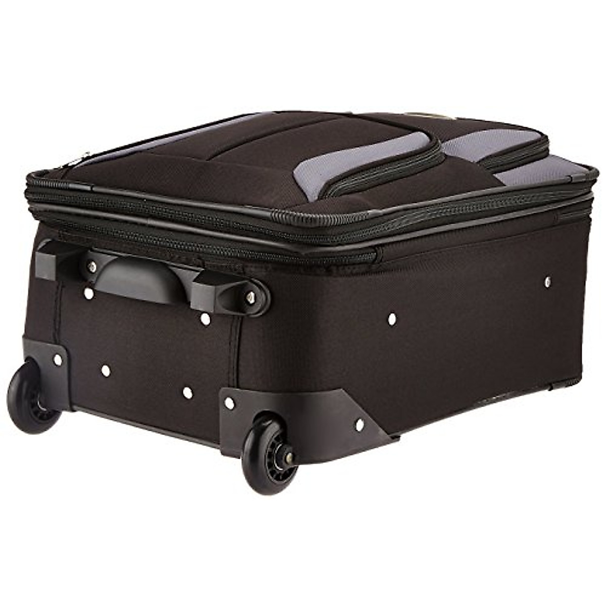 Rockland Fashion Softside Upright Luggage Set, Black/Gray, 2-Piece (14/19)