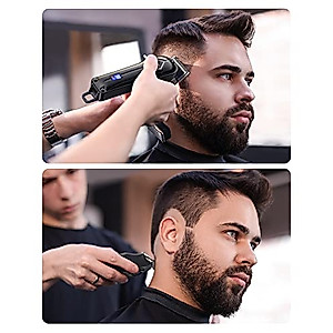 GLAKER Professional Hair Clippers and Trimmer Kit, Cordless Mens Hair Clippers for Men Women Kids, Barber Clippers Fading Clippers Rechargeable with 18PCS Guards