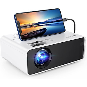 SMONET 1080P Movie Projector 4K Home Projector Video TV Projector Portable Mini Projector Outdoor Indoor Wall Compatible with TV Stick Laptops PC PS5 HDMI USB