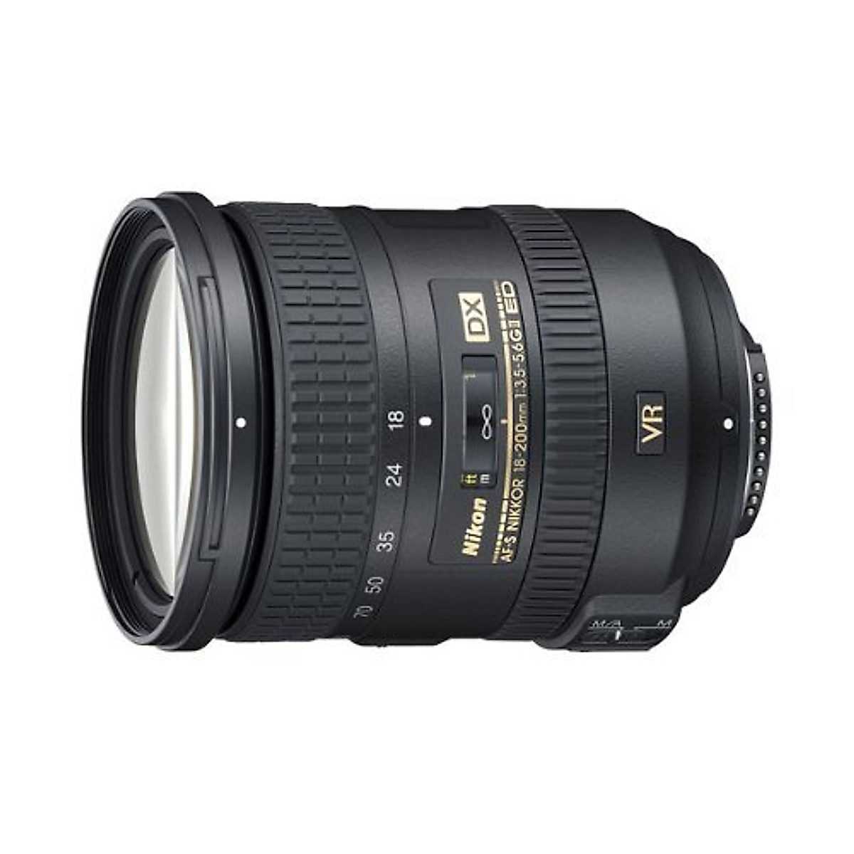 Nikon AF-S DX NIKKOR 18-200mm F/3.5-5.6G ED VR II (Renewed) - Black - Telephoto - Zoom - Optical Image Stabilization - Nikon F (DX) Mount