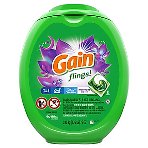 Gain flings! Laundry Detergent Soap Pods, High Efficiency (HE), Moonlight Breeze Scent, 96 Count