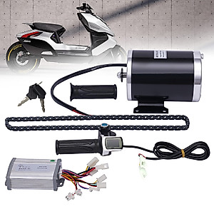 Brushed Electric Bicycle Conversion Kit, 48V 1000W Brush Electric Bicycle Conversion Kit E-Bike Cycling Motor Controller for Small Kart Beach Bike Evo Scooter Small Electric Motorcycle