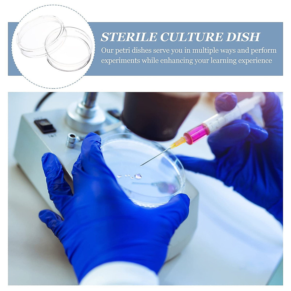 30pcs Culture Plate Petri Plates Laboratory Petri Dish Petri Dishes with Lids Petri Dish for Experiments Science Petri Dishes Tissue Culture Dish Culture Petri Dishes Agar Plates