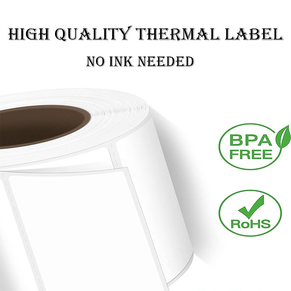 3x2 inch White Direct Thermal Labels, Barcode Address Label Stickers, Compatible with Rollo & Zebra Thermal Label Printer(500 per roll)