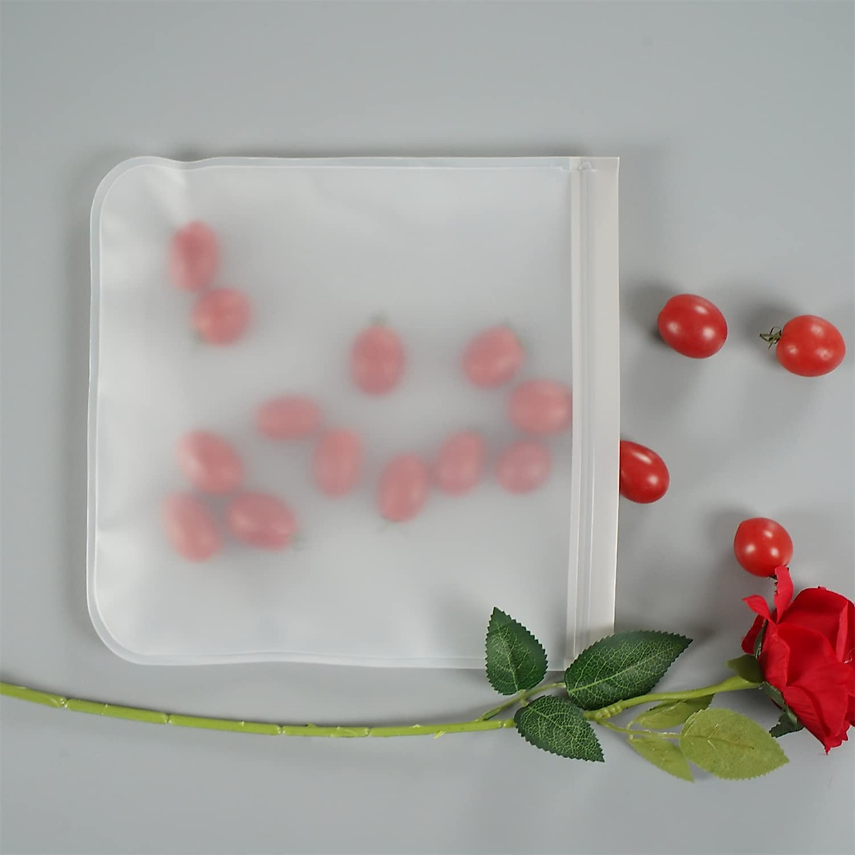 6 Pack BPA FREE Reusable silicone freezer bags, Extra Thick Reusable Storage Bags Leakproof Silicone and Plastic Free for Marinate Meats, Cereal, Sandwich, Snack, Travel Items, Home Organization