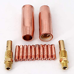 KIPA 0.035" MIG Welding Kit for Tweco Lincoln 100L Contact Tip Gas Diffuer Nozzle M3 Torch Gun Consumable Durable
