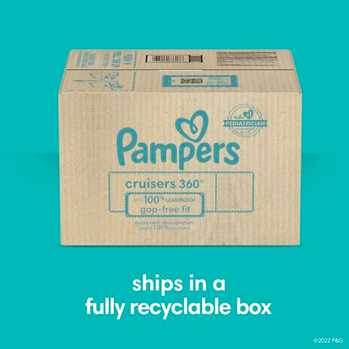 Pampers Cruisers 360 Diapers - Size 4, One Month Supply (144 Count), Pull-On Disposable Baby Diapers, Gap-Free Fit
