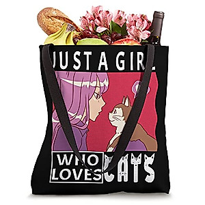 Just A Girl Who Loves Cats Cat Lover Cute Girls Cat Tote Bag