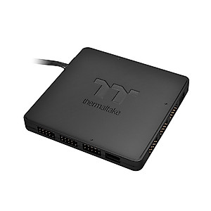 Thermaltake TT Sync SATA Powered 9 Port Addressable LED Controller TT Premium Edition (Compatible with ASUS Aura Sync, GIGABYTE RGB Fusion and MSI Mystic Light Sync) CL-O015-PL00BL-A,1 Pack