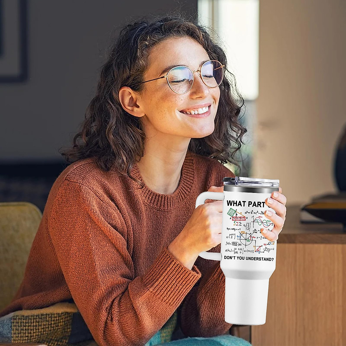 NIAXAUYT What Part Of Don't You Understand - Funny Sarcastic Math Teacher Engineering Student Tumbler Cup - Math Gifts for Engineering Teachers - Engineer Gifts for Math Teacher's Day Christmas