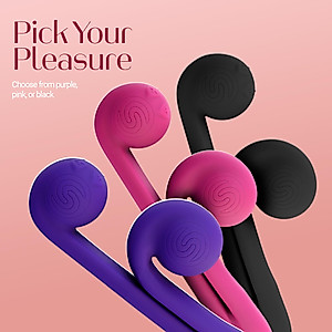 Snail Vibe Original Vibrator G-Spot Waterproof Stimulator Silicone Quiet Powerful Rechargeable Angled Sex Toys Adult Only (Pink)