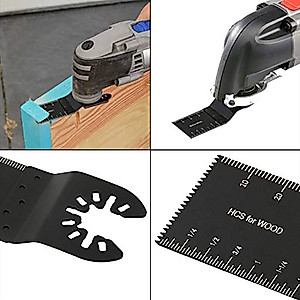 50 Pack Professional Pro Grade Wood/Bi-Metal Oscillating Saw Blades Universal Quick Release Multitool Tool Blade Japan Tooth for Bosch, Craftsman, FEIN, Ridgid, TCH, Makita, Milwaukee