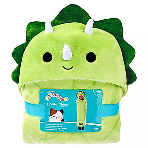 Franco Squishmallows Bedding Super Soft and Cozy Wearable Hooded Throw Blanket, 50" X 30" (Official Licensed Product) (Print May Vary)