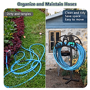 GARDRIT Garden Hose Holder, Black, Detachable, Easy Assembly, Rust Resistant