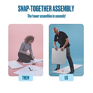 Closet Shelves Tower With Drawers & Hanging Closet Kit - Built In Closet Organizer System - Corner Closet System - Closet Organizers And Storage Shelves - Closet Shelving - Expands From 52" - 120" (ETW-DR4-25.5)