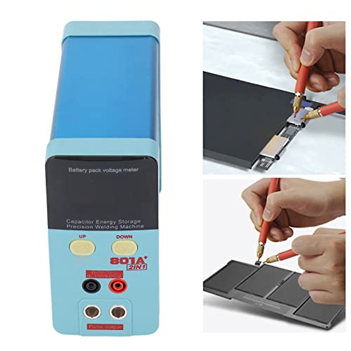 Battery Spot Welder, Aluminum Alloy Shell Electric Welding Machine Auto Trigger at with Intelligent Control Display Panel for Electric Appliance(US Plug)
