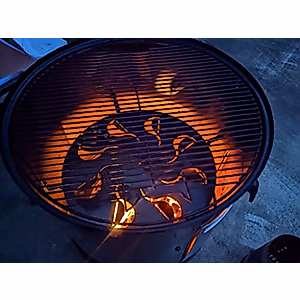 FireDial Baffle Plate Heat Management System for Charcoal BBQ and Barbecue Smokers, UDS, WSM, Kettle (For 22 in. WSM)