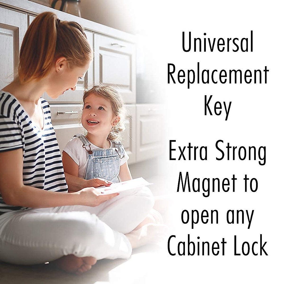 MAGNET PAL Child Safety Cabinet Lock Replacement Key Set - Key (3) Pack (Black)