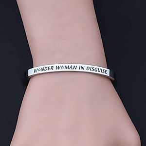 ENSIANTH WW Jewelry DC Comics Inspired Gift WW in Disguise Mother's Day jewelry (Cuff)