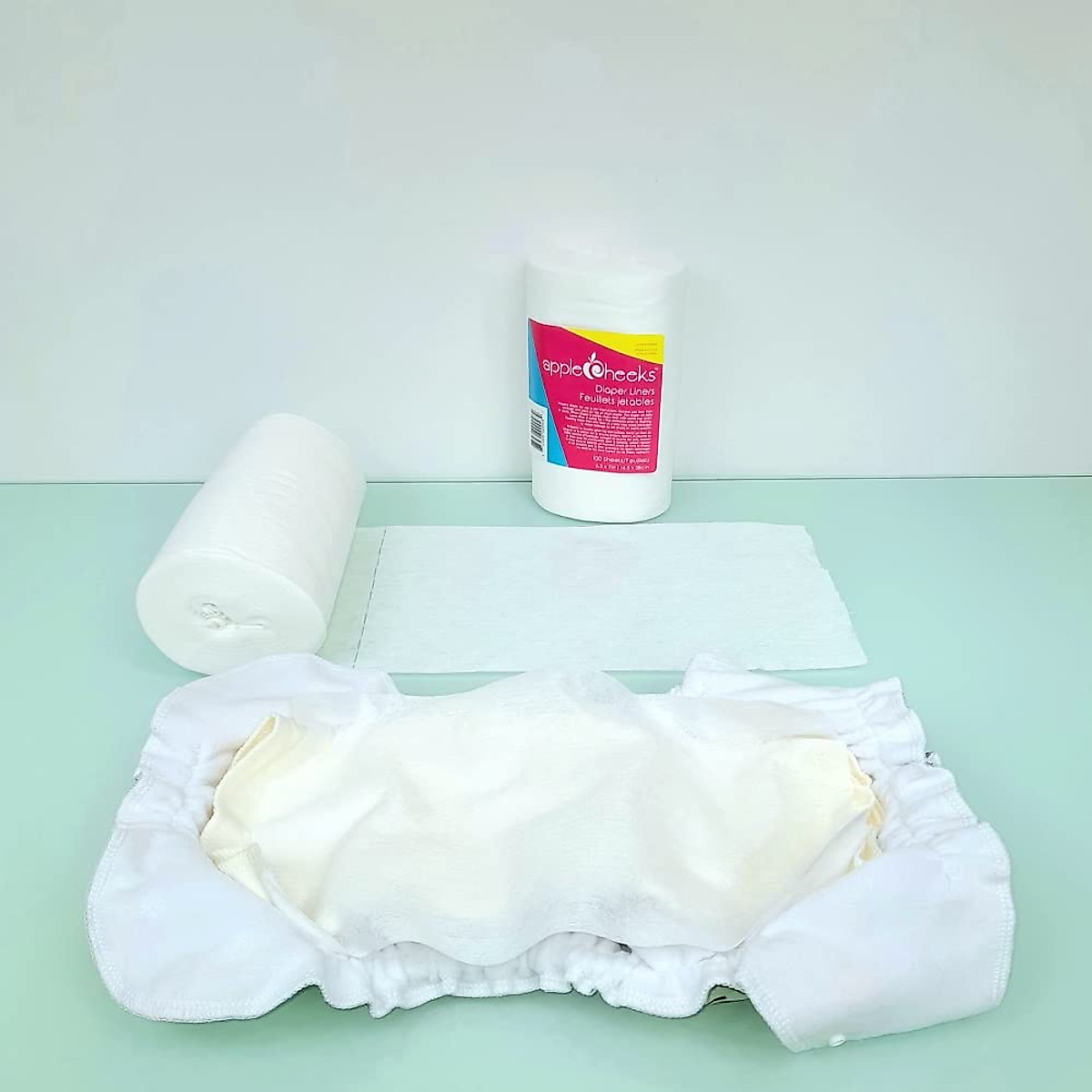 AppleCheeks Disposable, Flushable Diaper Liners, 100 Count, Unisex