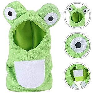 Bird Costume Bird Diaper Flight Suit Frog Shape Hoodie Bird Clothes Cosplay Photo Prop for Parrots African Greys Parakeet Cockatiel Sun Conure, Bird Hoodie Small Animals Apparel (M)