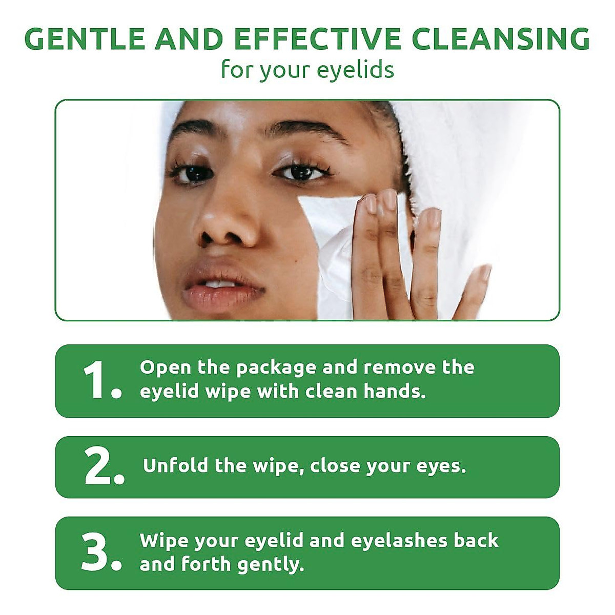 SaluVera Eyelid Wipes with Tea Tree and Aloe Vera | Eye Lid Cleaning Wipes for Dry and Itchy Eyes Relief | Natural Ingredients Eyelid Scrub for Daily Usage - Pack of 30