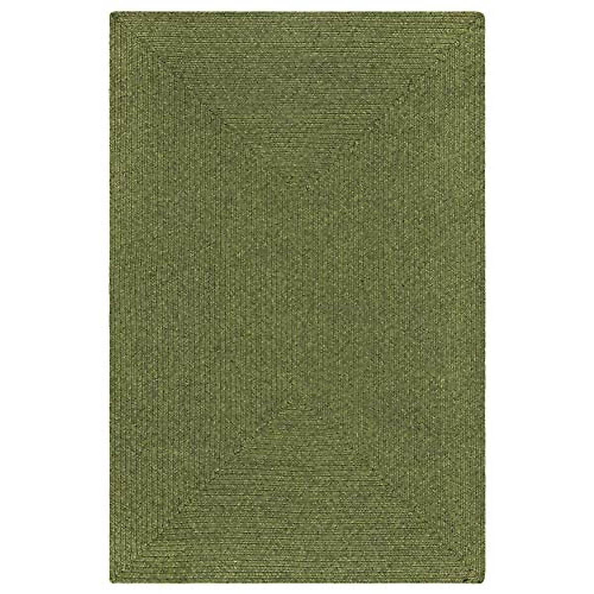 SAFAVIEH Braided Collection 4' x 6' Green BRD315A Handmade Country Cottage Reversible Area Rug