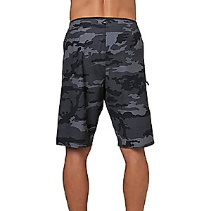 O'NEILL Men's GI Jack 21 Inch Boardshorts - Quick Dry Swim Trunks for Men with Stretch Fabric and Pockets,Black Camo-42