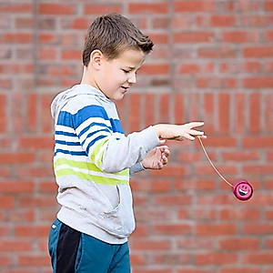 ArtCreativity Smile Face Yoyos for Kids, Pack of 12, Emoticon Yo-Yo Toys in Assorted Designs, Emoticon Birthday Party Favors, Goodie Bag Fillers, Holiday Stocking Stuffers, Classroom Prizes