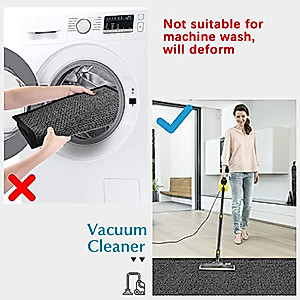 Carpet Runners for Hallway 10ft Non Slip, Water Absorbent Floor Rug Carpet with Rubber Backing, 120x28 inch Farmhouse Indoor Washable Area Rug Throw Rug for Entryway Porch Backyard Dining Room, Black