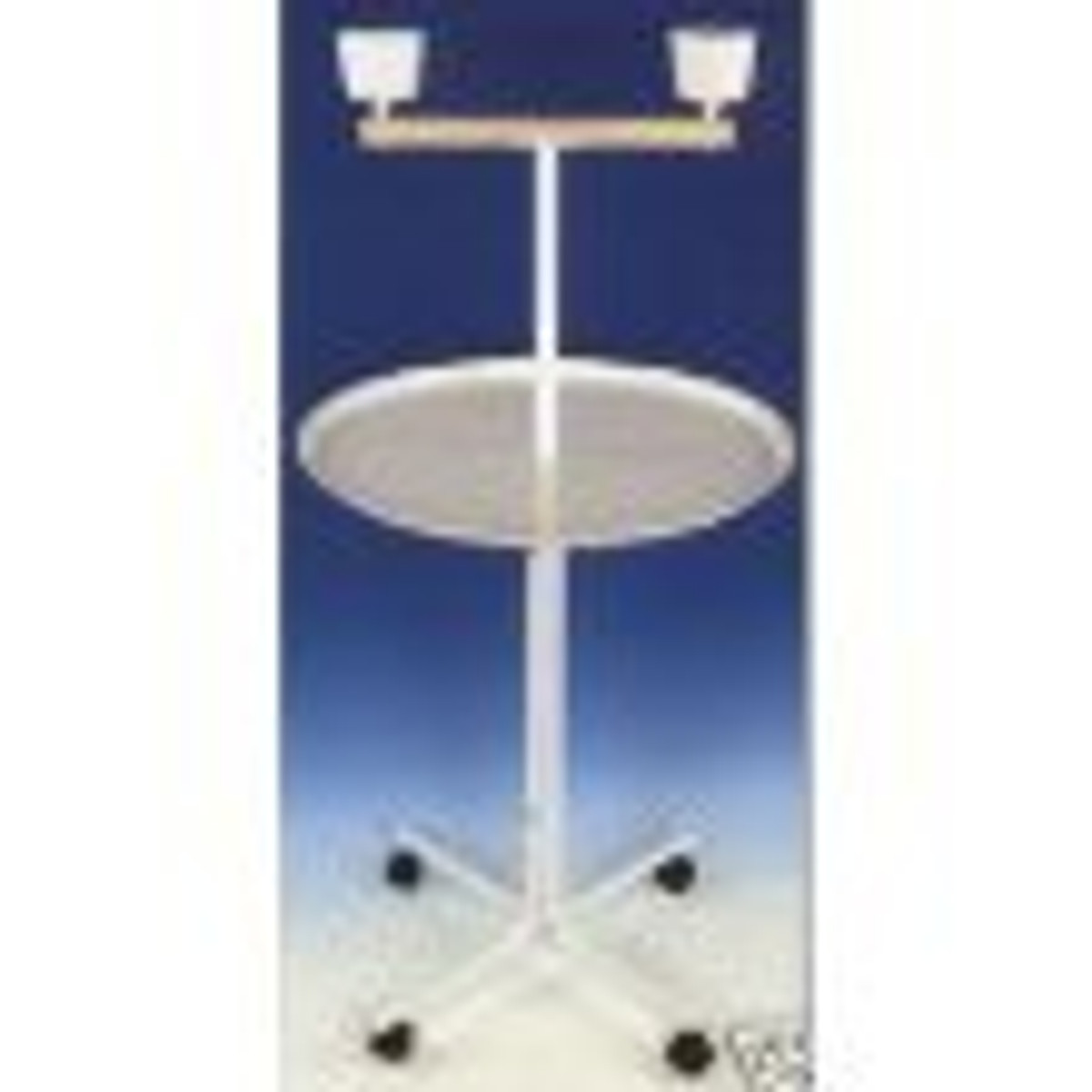 Large 47" Metal Base Parrot Bird Cage Amazon African Grey Macaw Cockatoo Play Metal Stand (White)