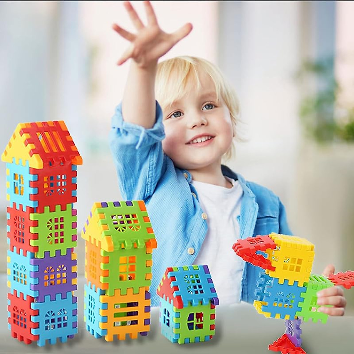 Interlocking Building Blocks Toys for Kids - Toddlers Building Blocks Educational Toys Set 70 PCS-001
