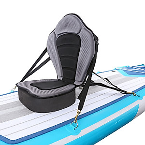 iROCKER Universal Kayak Seat for Inflatable Paddle Board and SUP with Detachable Storage Bag - Cushioned backrest to Provide Support During Paddling