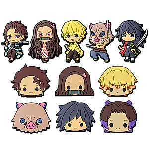 11Pcs Japanese Anime Cute Kawaii Refrigerator Magnets, Funny Cartoon Fridge Magnets, Office Whiteboard Magnets, Home Decoration