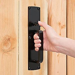 National Hardware N109-050 Gate Thumb Latch, Coated with WeatherGuard Protection, Black Plated Steel