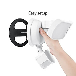 Wasserstein Wired Smart Floodlight - 2000 Lumens - Outdoor Floodlight with Motion Sensor and Timer Control for Your Garage, Garden, Porch and Anywhere Outdoor(White)