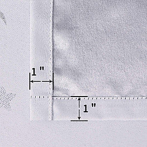 BGment Kids Curtains for Nursery, Star and Moon Room Darkening Curtains for Boys Girls Bedroom 63 Inch Long, Blackout Thermal Insulated Grommet Curtains, Greyish White, 2 Panels of 42 x 63 Inch