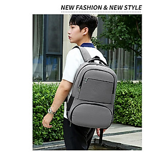 Lunch Backpack, Insulated Cooler Backpack Fits 15.6 Inch Laptop, Water-Resistant Backpack with USB Charging Port for Men, for Work Beach Camping Picnics Hiking,Dark Grey