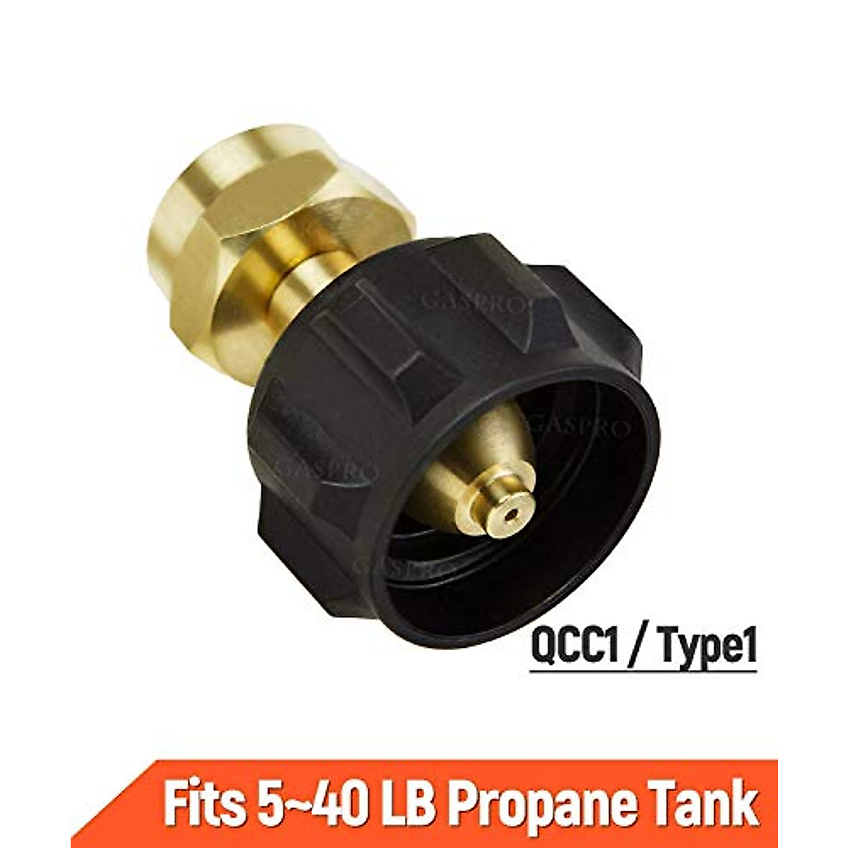 GASPRO Propane Refill Adapter and 5 FT Braided POL Propane Hose Adapter with Gauge, for Coleman Camp Stove, Buddy Heater to LP Cylinder, POL Connection