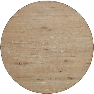 Crosley Furniture Joanna Modern Farmhouse Round Wood Dining Table, Rustic Brown