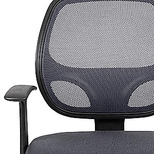 Flash Furniture Flash Fundamentals Mid-Back Gray Mesh Swivel Ergonomic Task Office Chair with Arms