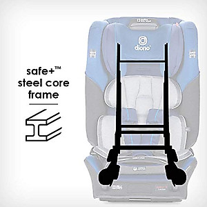 Diono Radian 3QX 4-in-1 Rear & Forward Facing Convertible Car Seat, Safe+ Engineering 3 Stage Infant Protection, 10 Years 1 Car Seat, Ultimate Protection, Slim Fit 3 Across, Black Jet