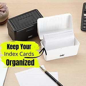 Mr. Pen- Index Card Holder, 2 Pack, 3x5 Index Card Box, Note Card Holder, Flash Card Box, Index Card Holder Box, Note Card Box, Flash Card Holder, Notecard Box, Notecard Holder, Flash Card Organizer